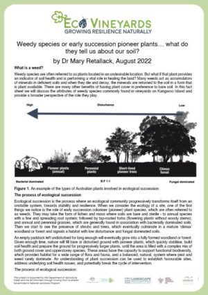 Fact Sheet Weedy species - what do they tell us? | Ecovineyards